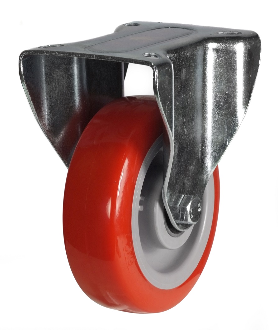 100mm Polyurethane Fixed Castor | 220kg | 100DR8PNBJ