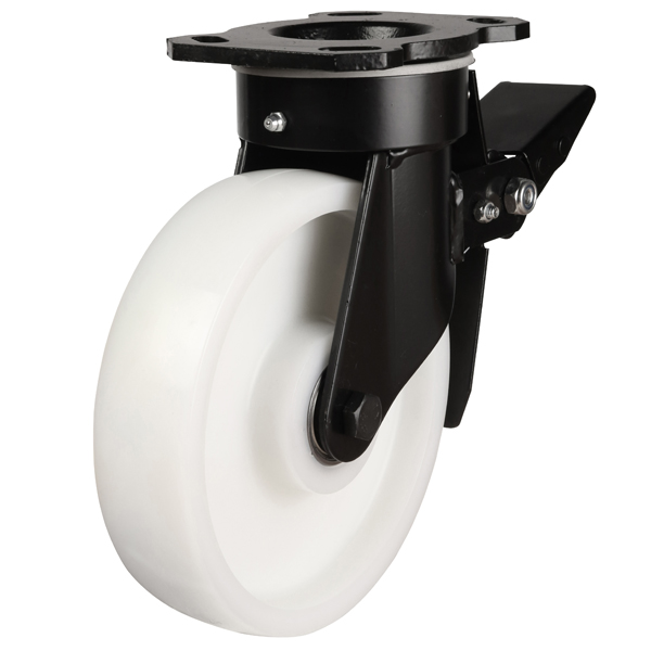 150mm Nylon Braked Castor | 1000kg | 150NGR4NYBJSWB