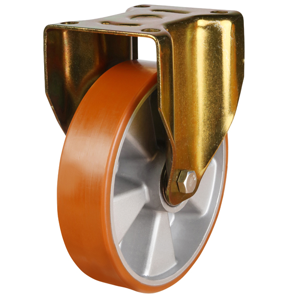 Heavy Duty 150mm Polyurethane on Aluminium Fixed Castor - 550kg Load ...
