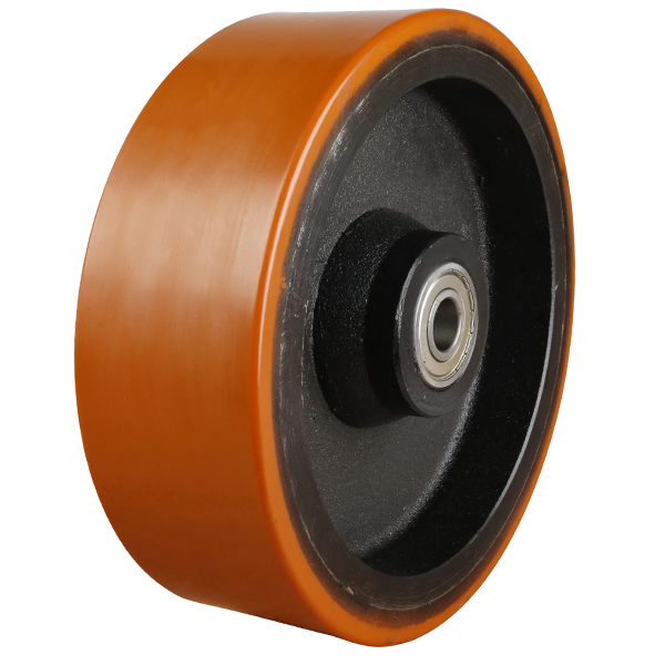 Extra Heavy Duty 250mm Polyurethane on Cast Iron Wheel - 1800kg Load ...