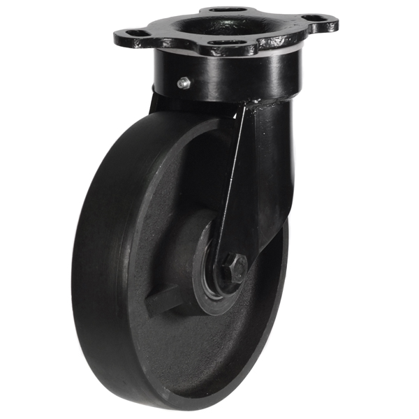 Extra Heavy Duty 250mm Cast Iron Swivel Castor - 1300kg Load Capacity ...