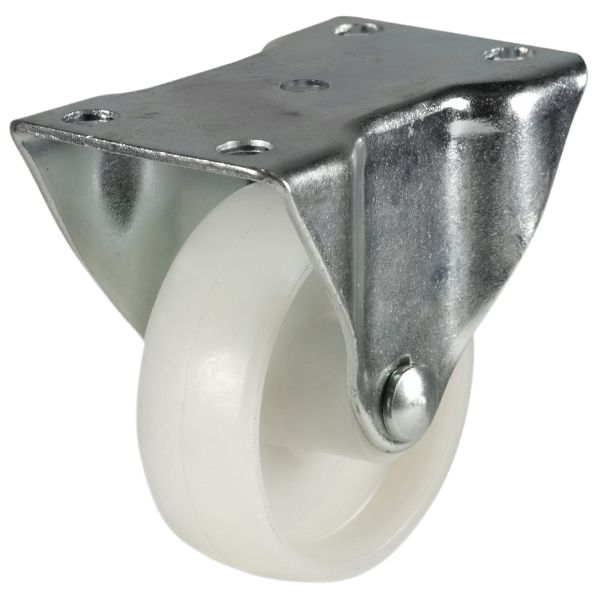Medium Duty 50mm Nylon Fixed Castor – 60kg Load Capacity | 50LW8NY